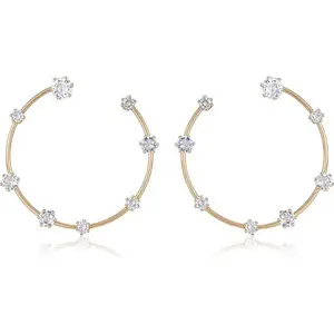 Cubic Zirconia Hoop Earrings