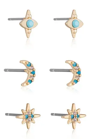Ettika Celestial Stud Earring Set