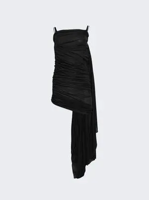 MUGLER Ruched Mini Dress - Black