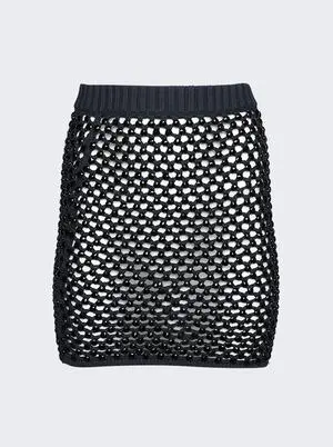 DIOTIMA Mini Skirt In Crystal Mesh - Navy
