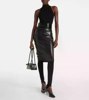 AZZEDINE ALAIA Alaïa Latex Pencil Skirt