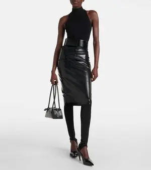 AZZEDINE ALAIA Alaïa Latex Pencil Skirt
