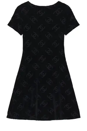 Chanel Velour Cc Dress