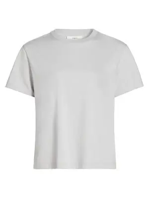 Vince Crewneck Pima Cotton T-shirt Lunar Dust