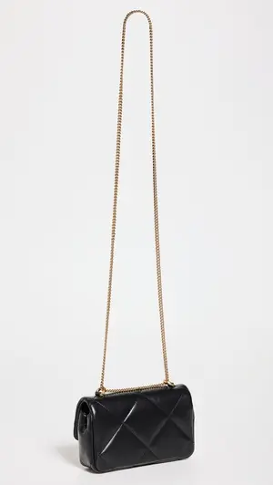 Tory Burch Mini Kira Diamond Flap Bag - Black