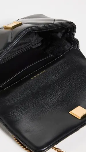 Tory Burch Mini Kira Diamond Flap Bag - Black