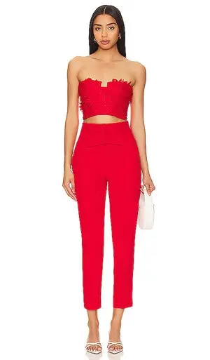 Bardot Corset Pant - Famous Red