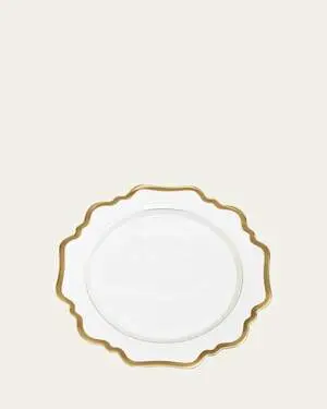 ANNA WEATHERLEY Antiqued White Dessert Plate - Multi