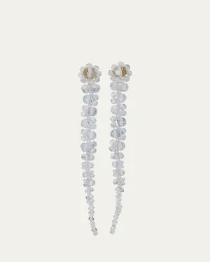 Simone Rocha Simone Rocha Crystal Drip Earrings Duck Egg