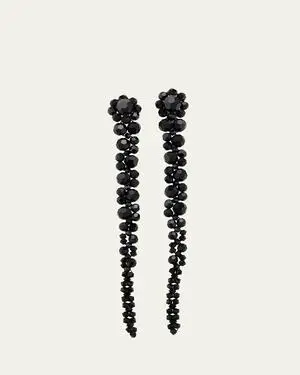 Simone Rocha Crystal Drip Earrings - Jet