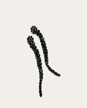 Simone Rocha Crystal Drip Earrings - Jet