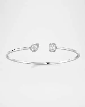 Messika My Twin 18k Bangle Bracelet - White Gold