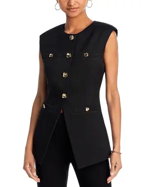 Endless Rose Tailored Vest - Black