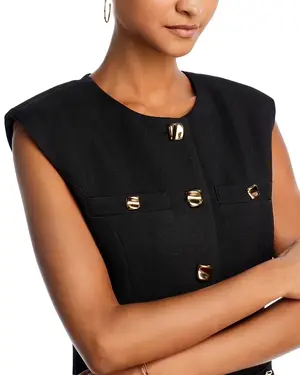 Endless Rose Tailored Vest - Black