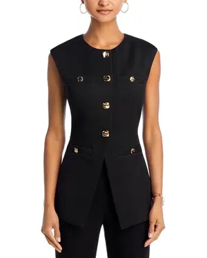 Endless Rose Tailored Vest - Black