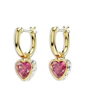 SWAROVSKI Chroma Crystal Heart Drop Earrings