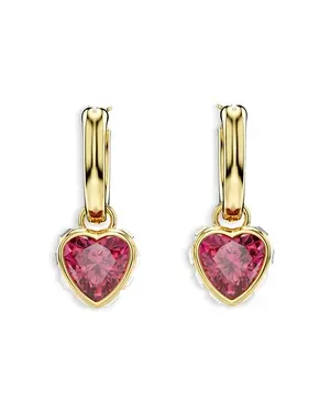 SWAROVSKI Chroma Crystal Heart Drop Earrings
