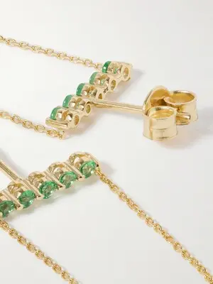 Jia Jia Gold And Emerald Earrings