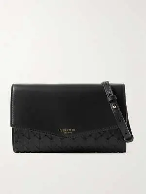 SERAPIAN Woven Leather Clutch