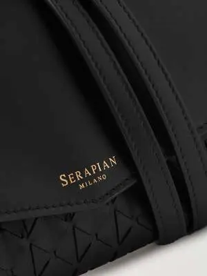 SERAPIAN Woven Leather Clutch