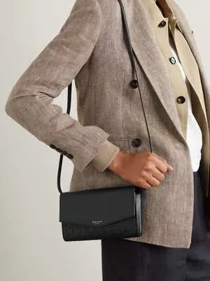SERAPIAN Woven Leather Clutch