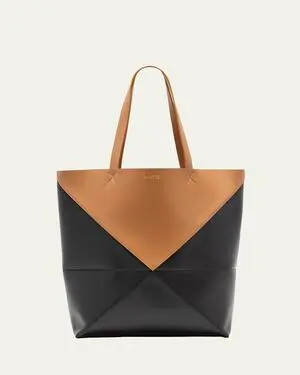 Loewe Loewe Large Puzzle Fold Tote Bag - Black/warm Desert