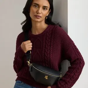 Ralph Lauren Leather Marcy Belt Bag - Black