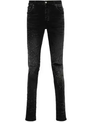 Amiri Crystal Shotgun Skinny Jeans