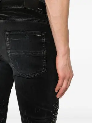 Amiri Crystal Shotgun Skinny Jeans