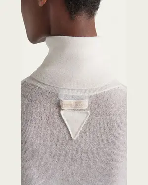 Prada Cashmere Turtleneck Sweater - Bianco