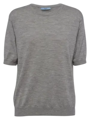 Prada Cashmere Knit Shirt - Grigio