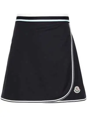 Moncler Logo-patch Wrap Skirt - Blue