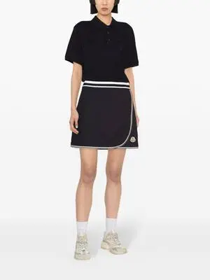Moncler Logo-patch Wrap Skirt - Blue