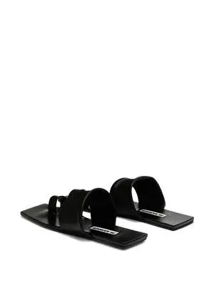 JIL SANDER Square Open-toe Leather Sandals