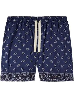 Palm Angels Paisley-print Cotton Shorts