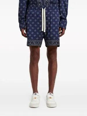 Palm Angels Paisley-print Cotton Shorts