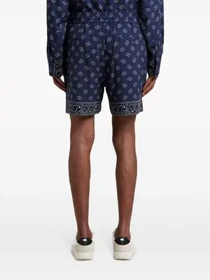 Palm Angels Paisley-print Cotton Shorts