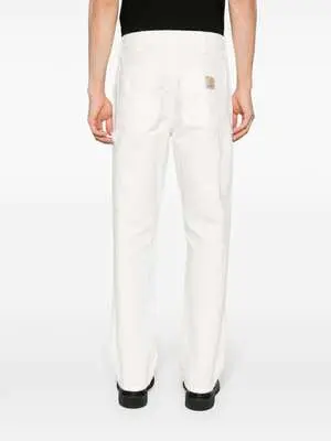 Carhartt Work In Progress Single Knee Straight-leg Trousers - White