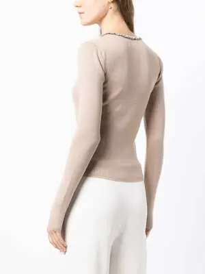 IZAAK AZANEI Cut-out Embellished Top