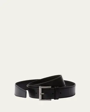 Prada Metal Buckle Calf Leather Belt - Nero