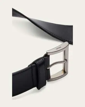 Prada Metal Buckle Calf Leather Belt