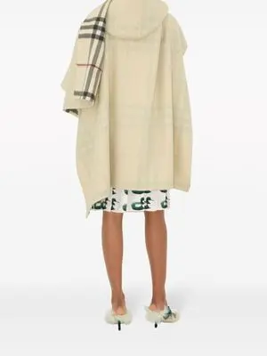 Burberry Embroidered Cashmere Cape - Neutrals