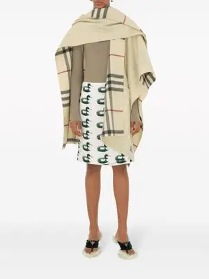Burberry Embroidered Cashmere Cape - Neutrals