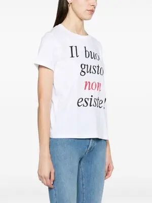 Moschino Slogan-print Organic-cotton T-shirt