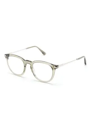 TOM FORD Logo Plaque Transparent Glasses