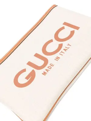 Gucci Logo-print Canvas Clutch