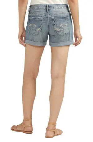 SILVER JEANS CO. Luxe Stretch Denim Boyfriend Shorts