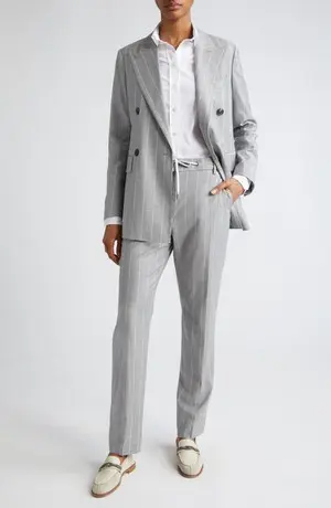 Eleventy Pinstripe Double-breasted Blazer