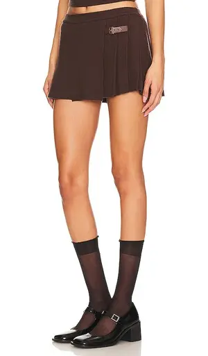 Frankies Bikinis Carver Cloud Knit Skort In Brown
