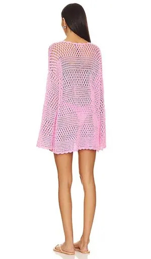 Show Me Your Mumu Paula Pullover Coverup In Pink - Bubblegum Pink